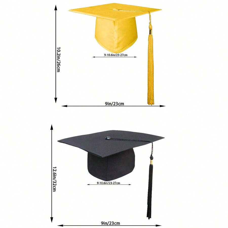 Adult Matte Graduation Cap, Adjustable With Tassel Design For High ...