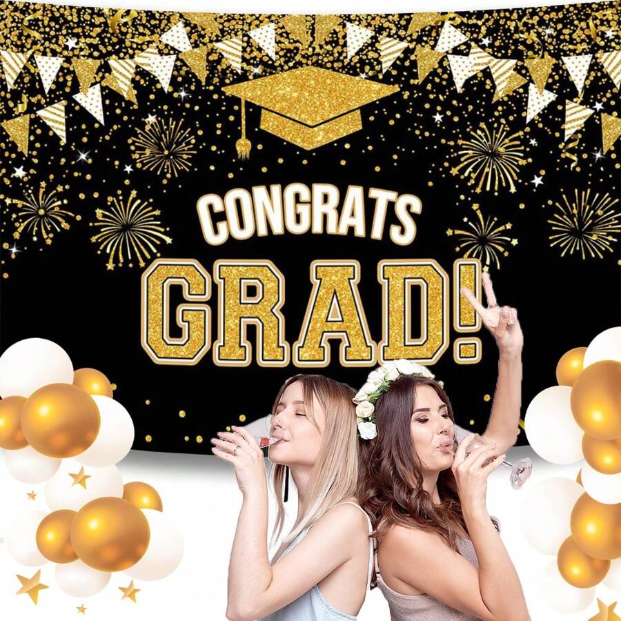 Congratulations Graduation Background Cloth 2024 Graduation Party ...