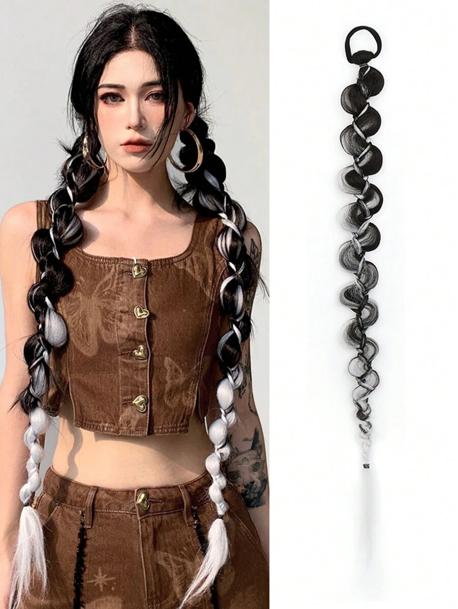 1 Piece Bubble Braid Euramerican Synthetic Wig Boxing Fried Dough ...