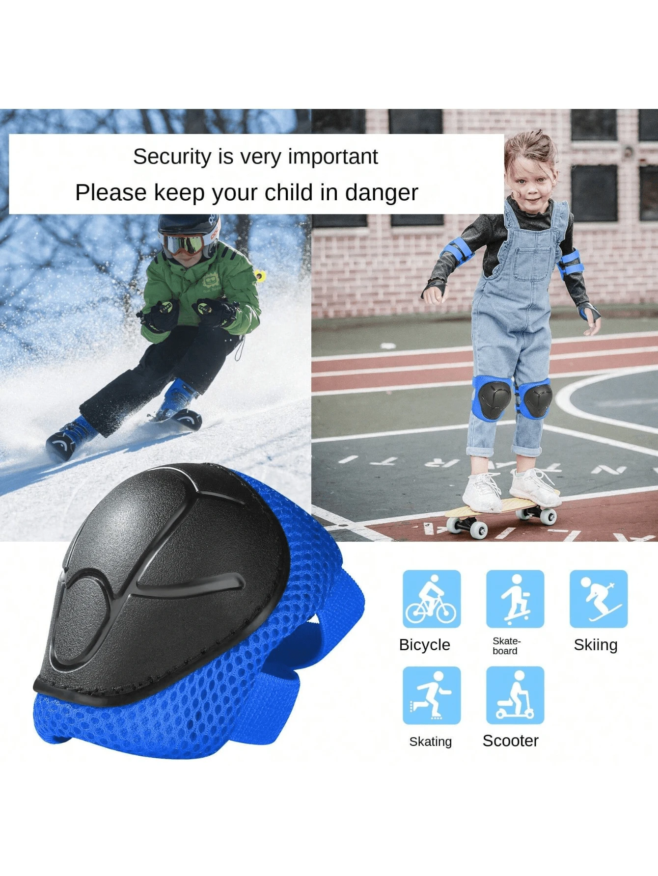 6-Piece Children's Set Skate Knee Elbow Guard Protection Gear ...
