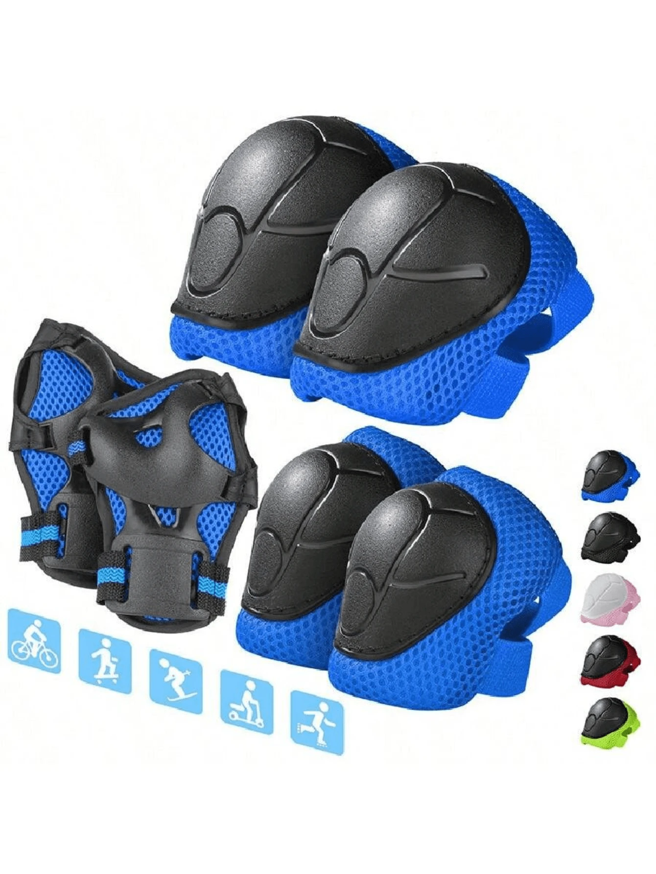 6-Piece Children's Set Skate Knee Elbow Guard Protection Gear ...