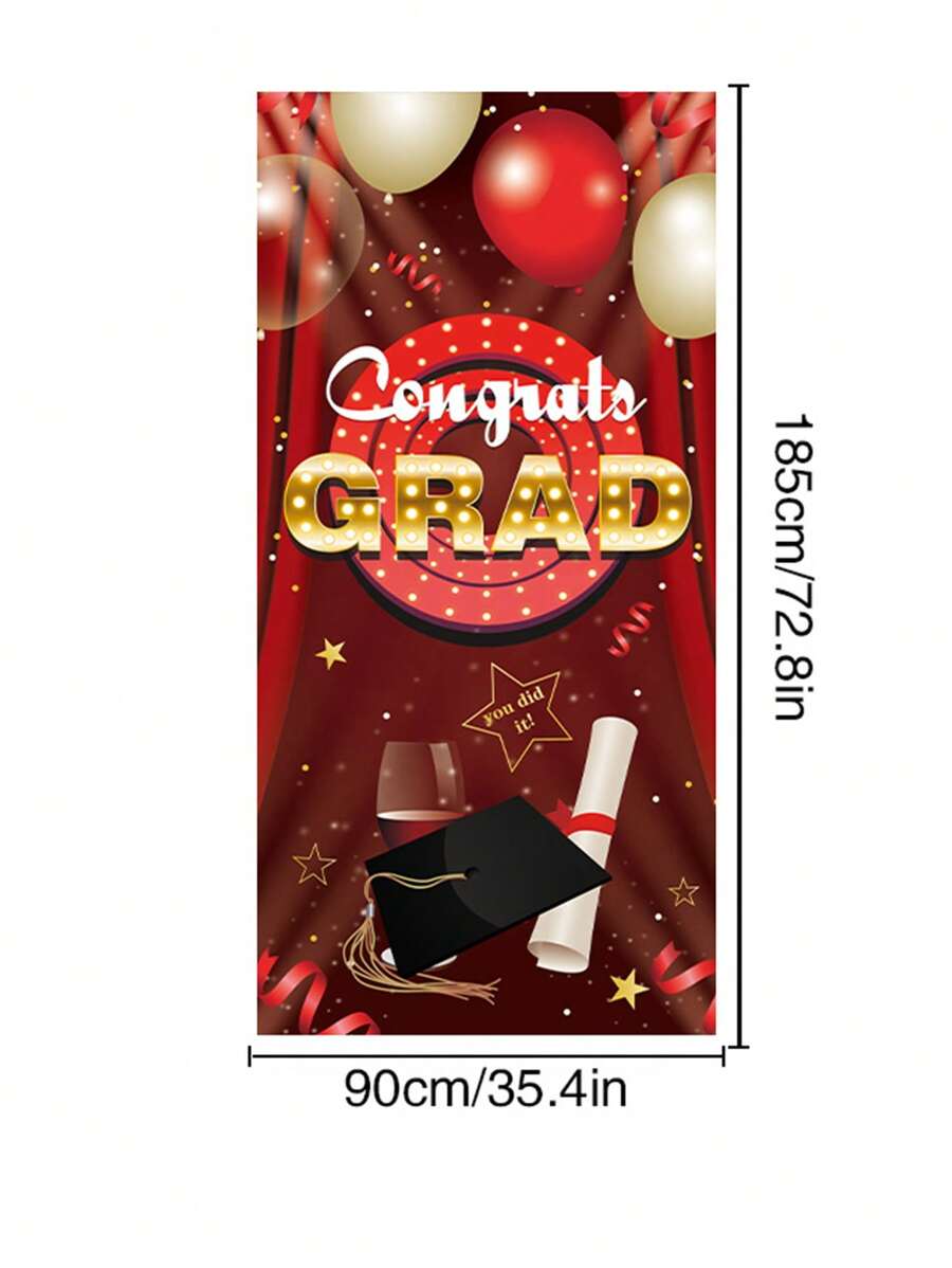 2024 Graduation Door Set Red And Gold Graduation Decoration Background ...