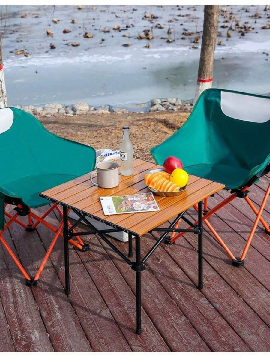 Outdoor Folding Table Net Bag, Fine-Knitted Thick Net Storage Bag Under ...