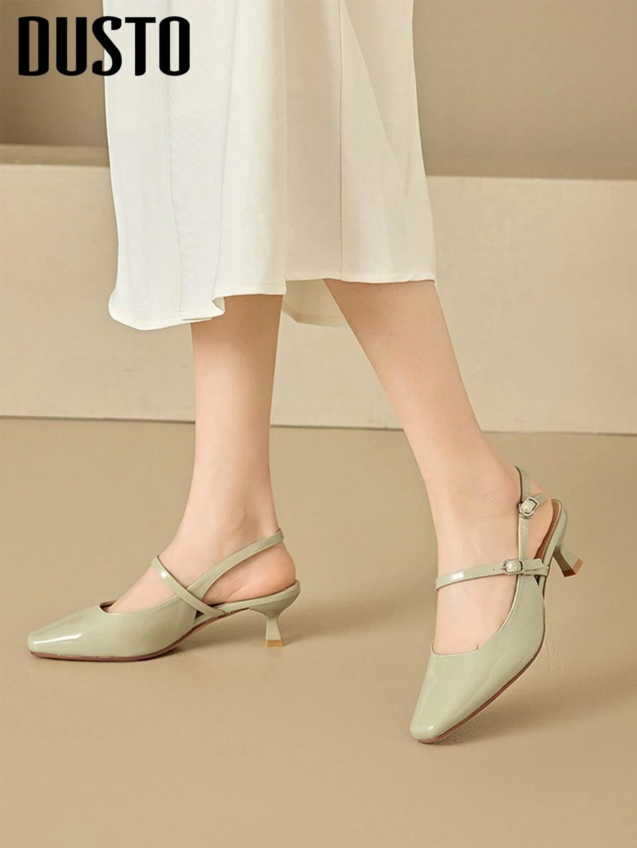 DUSTO Mary Jane Sandali Chiusi Con Tacco Alto Nuova Moda Con Scatola Frontale Quadrata 1151 ...