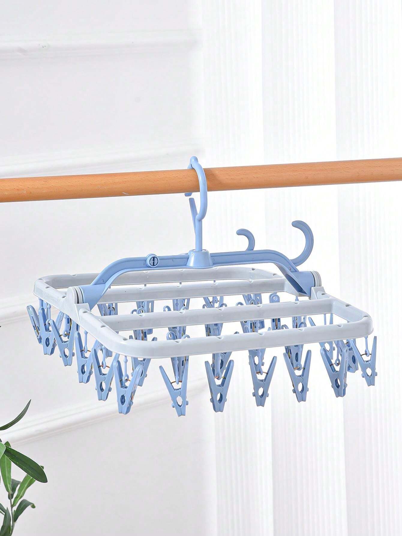 Percha plegable para ropa con pinzas y sistema de goteo, 32 pinzas, a ...