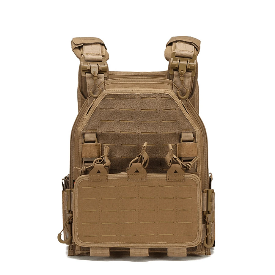 Outdoor MOLLE Tactical Laser Cut Vest Adjustable Quick Release Tactical ...