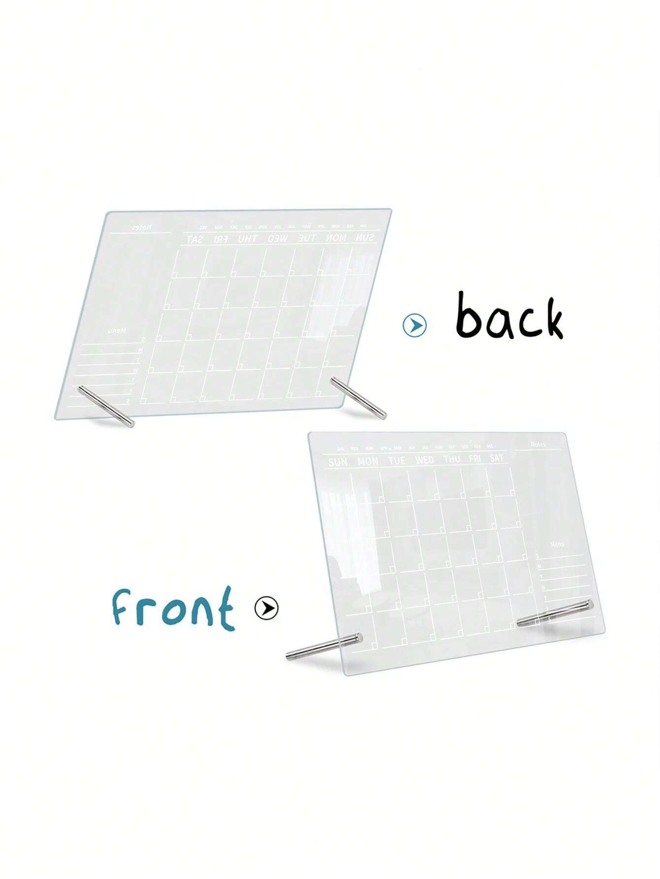 1set Acrylic Desktop Memo Board That Is Erasable And Writable (With 6 ...