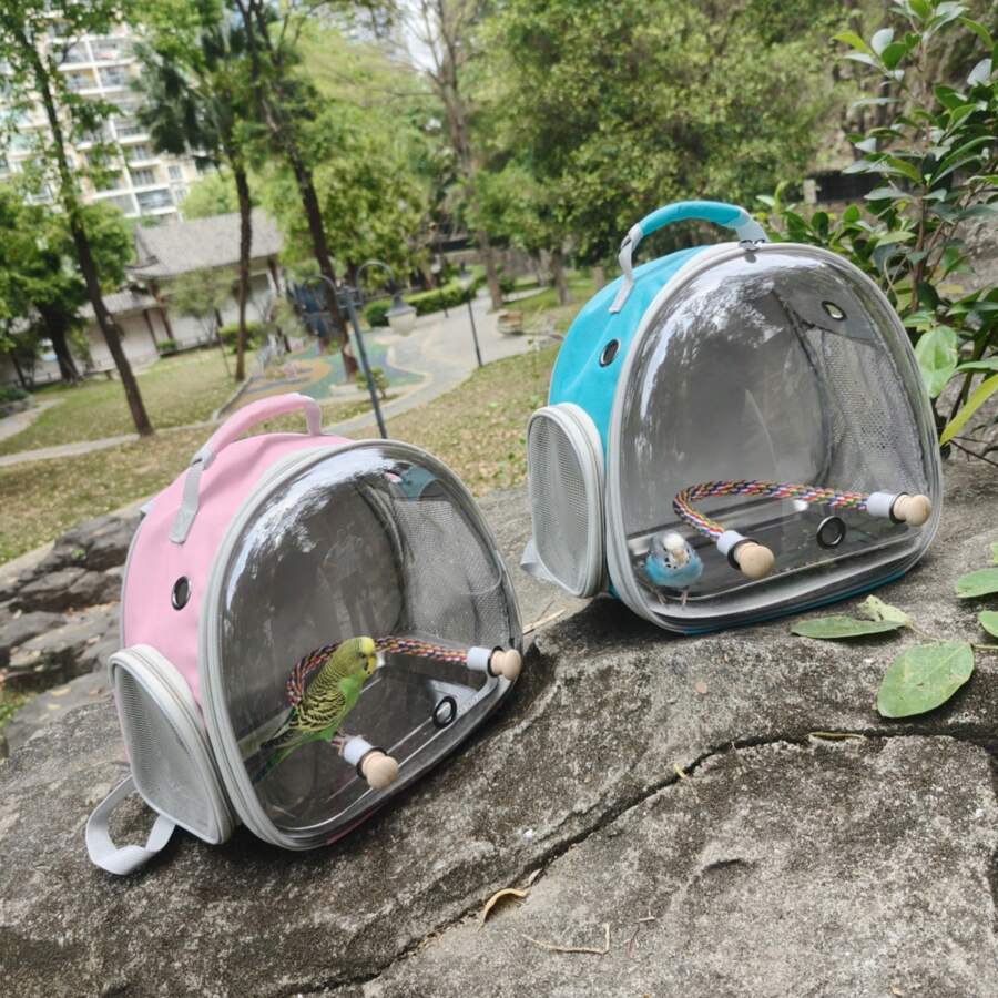 1 PC Bird Travel Backpack Carrier For Parakeet Budgies Cockatiel Conure ...