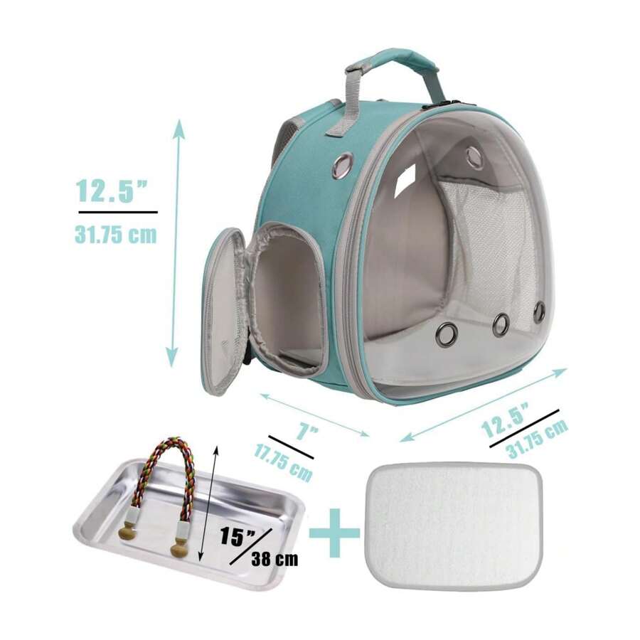 1 PC Bird Travel Backpack Carrier For Parakeet Budgies Cockatiel Conure ...