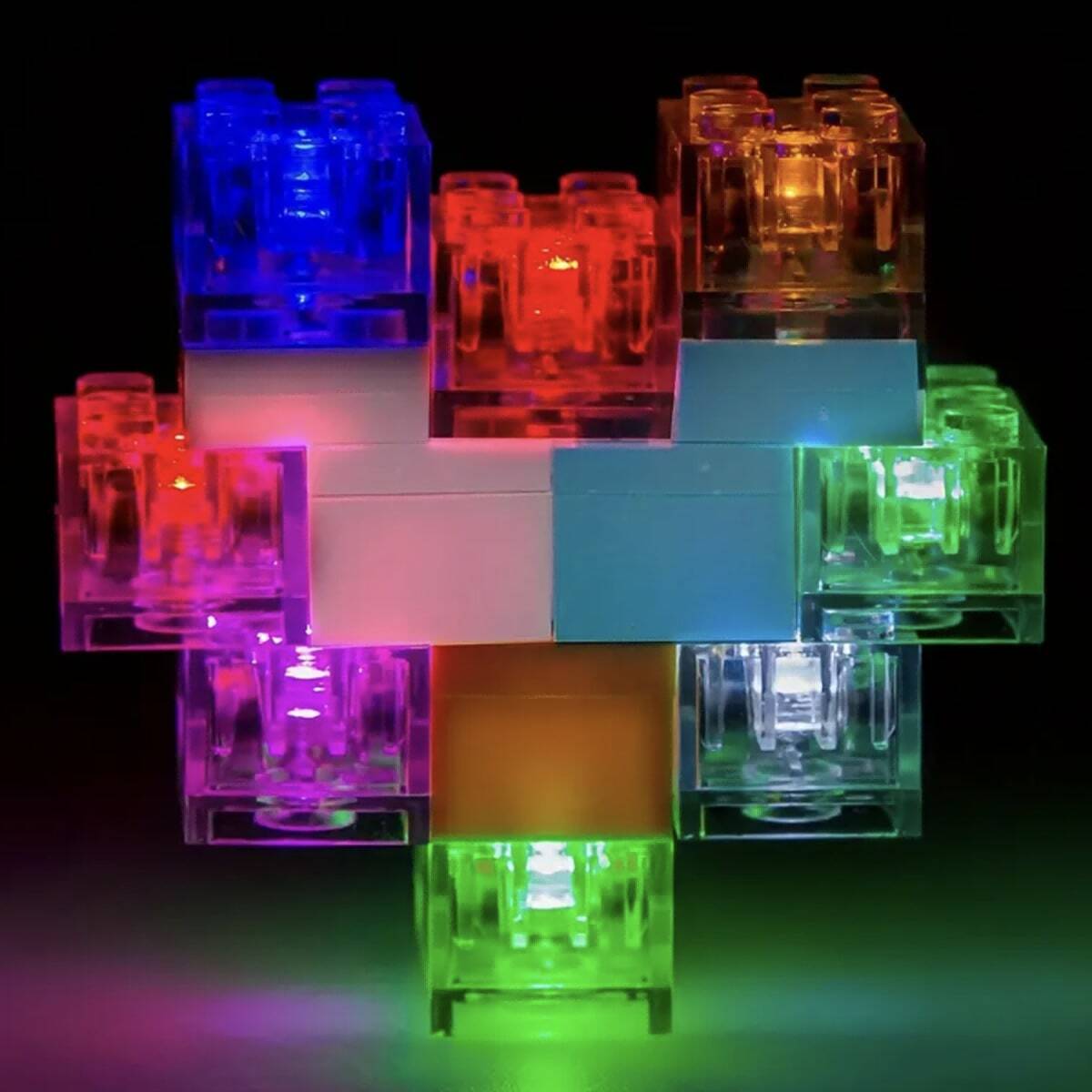 1 Pieza De Bloque De Construcción, Luz Circular Parpadeante Luminosa De ...