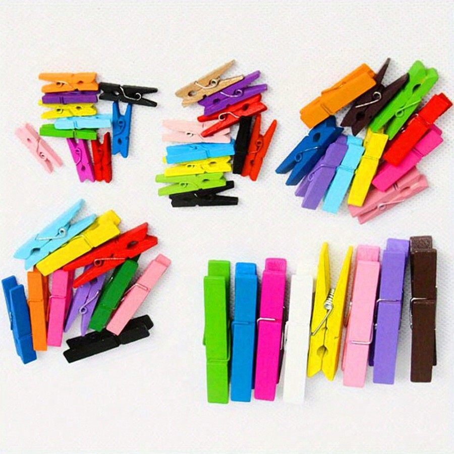 Mini Clothes Pins For Photo, Small Clothespins 100 Pcs 1" Natural ...