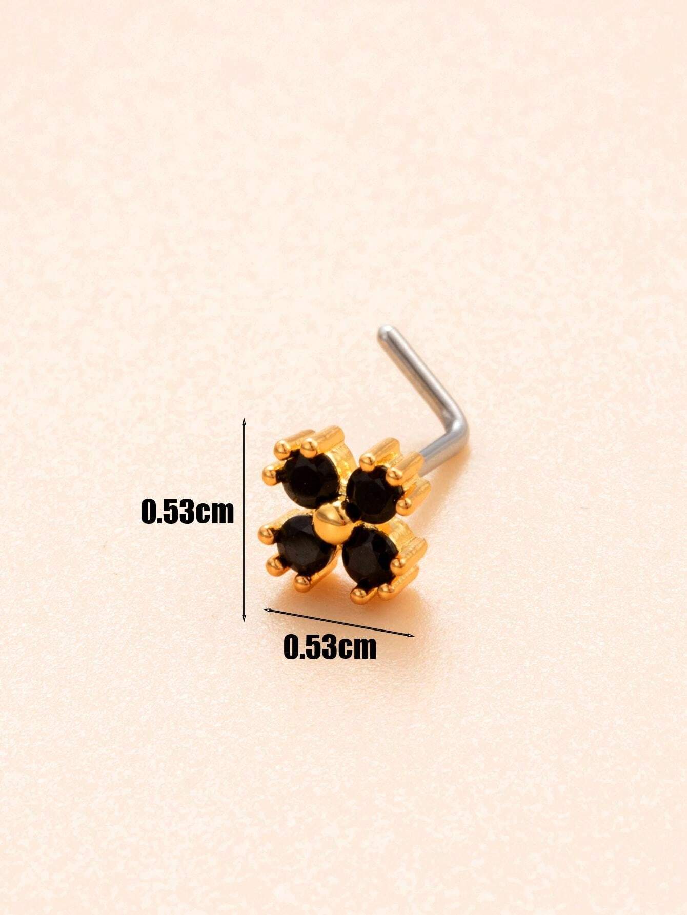 1 Stück einfach und modisch Nasenpiercing Nasenstift mit Kupfer ...