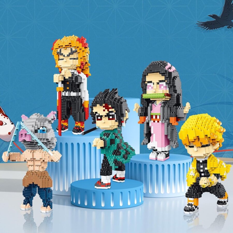 Kimetsi No Yaiba 3D Puzzle Blocks 19 CM Figure Anime Shuaiyin Kochou ...