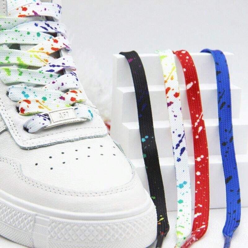 1 Pair Of Shoelaces And 2 Pcs Decorative Buckles - Fashionable Printed ...