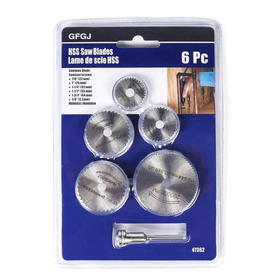 6 In 1 HSS Circular Saw Blades Set Stainless Steel Mini Saw Blade For ...