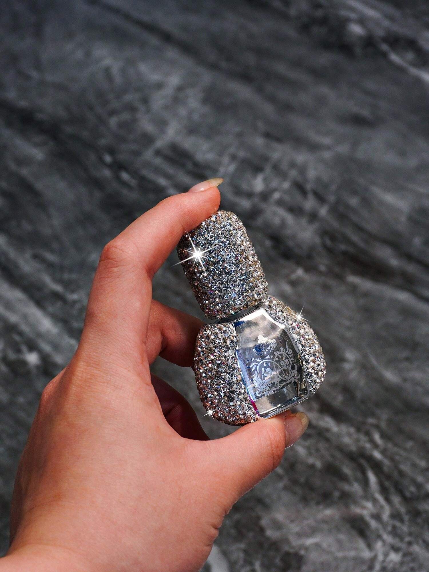 1pc 12ML Artificial Diamond Perfume Bottle, High Sparkle Multi-Faceted ...