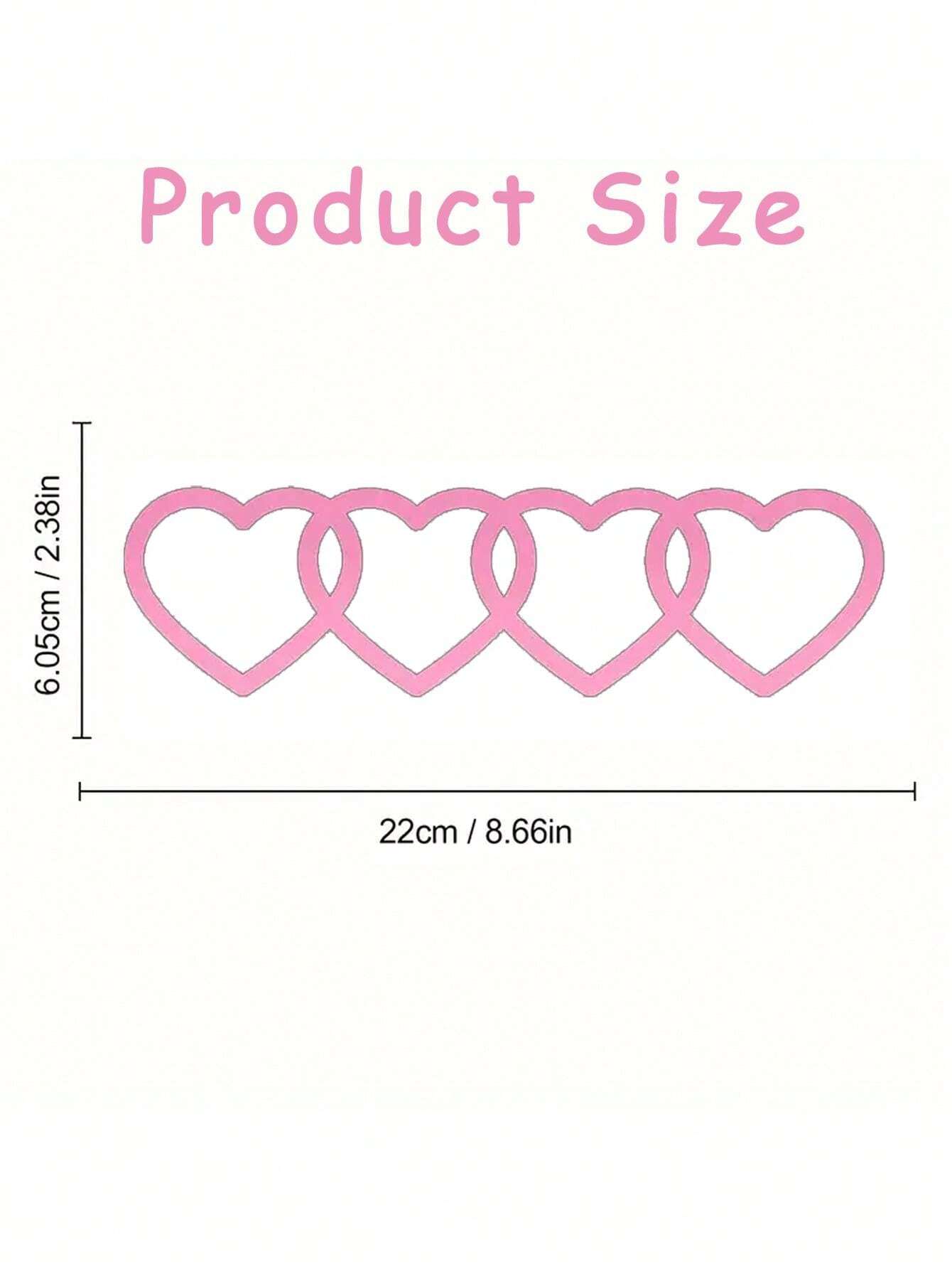 Four Love Car Logos Cute Heart-Shaped Car Exterior Decoration Sticker ...