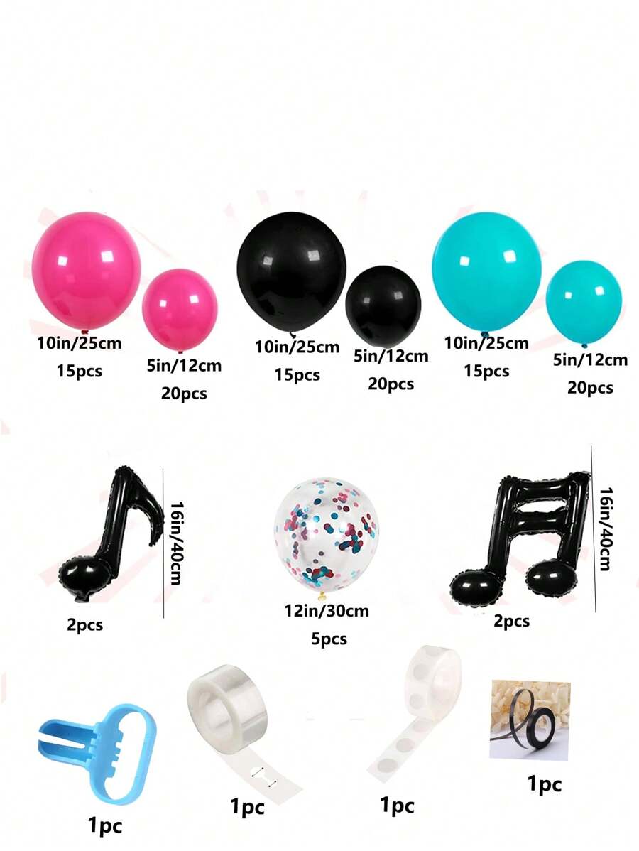 Music Balloon Arch Kit, 1set Music Balloons Set With Music Note ...