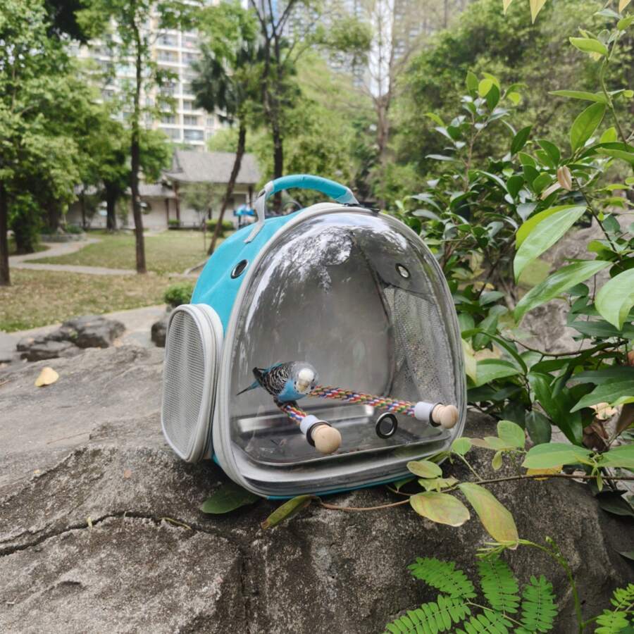 1 PC Bird Travel Backpack Carrier For Parakeet Budgies Cockatiel Conure ...