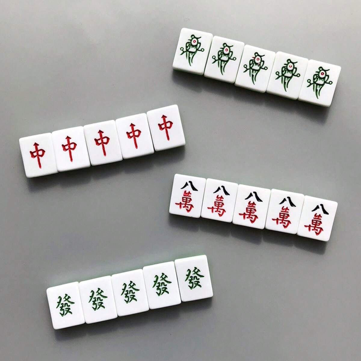 Refrigerator Magnet Mahjong Fridge Sticker Cute 3D Magnetic Sticker Red ...