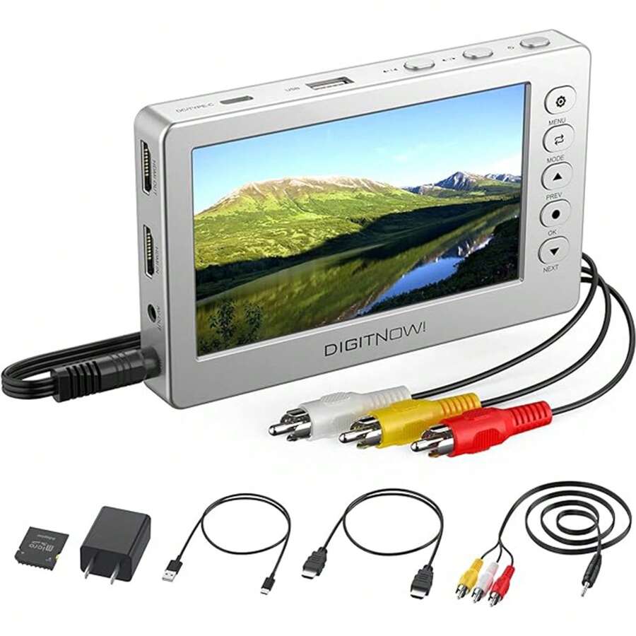 DIGITNOW! VHS To Digital Converter With 5" OLED Screen, AV & Video ...