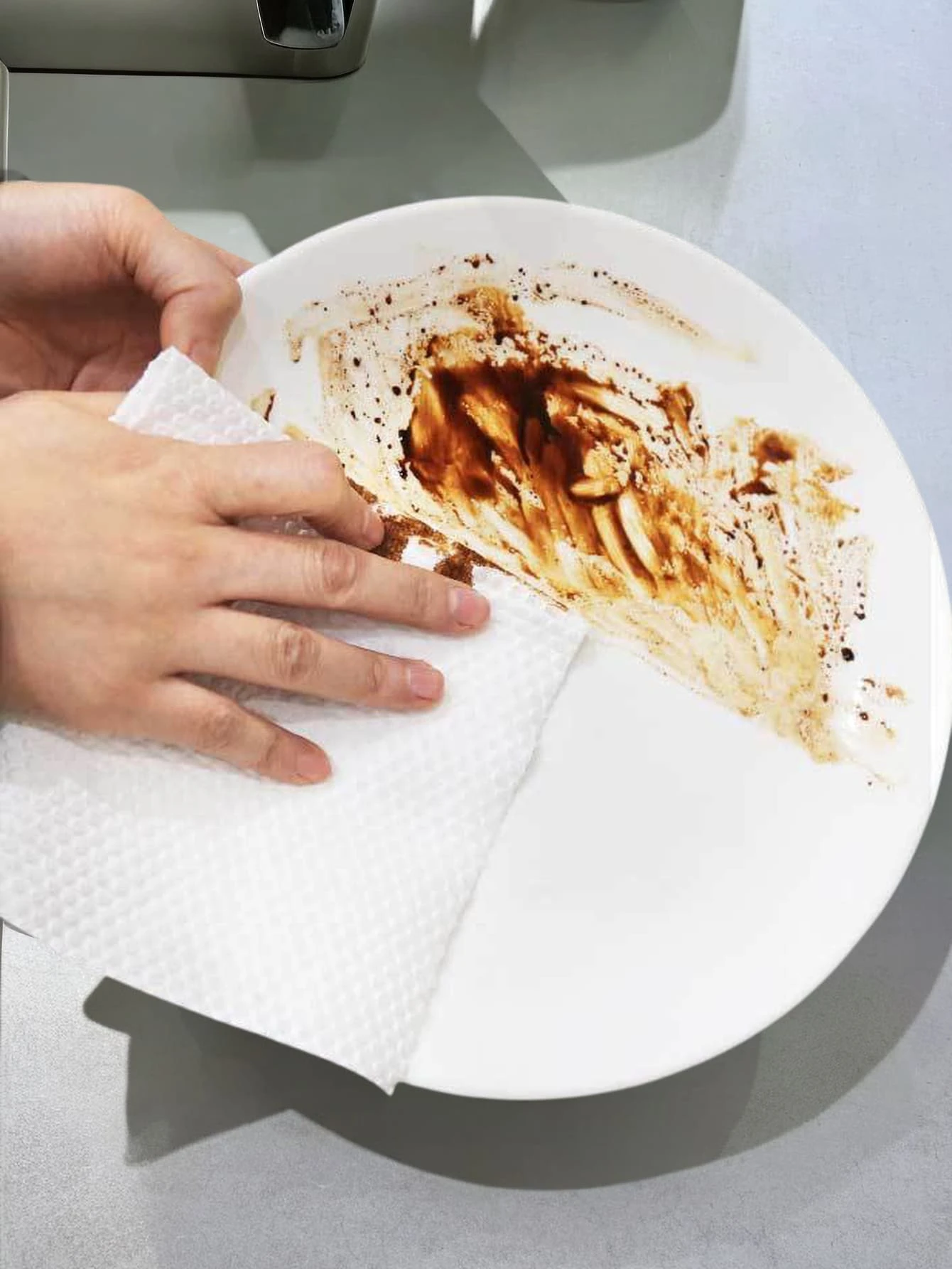 1 Roll Slouchy Cleaning Cloth Disposable Kitchen Cleaning Cloth White ...