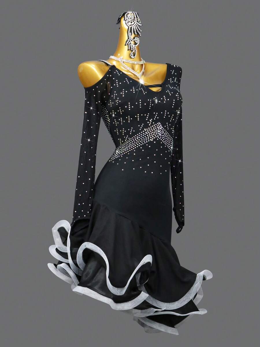 2024 Latin Dance Dress Adult And Children Sports Dancehall Party ...