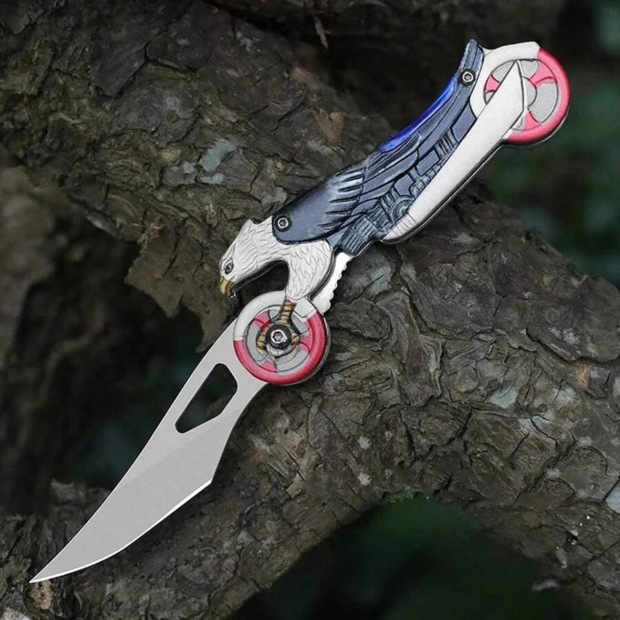 Stainless Steel Multi-Purpose Folding Knife, Motorcycle Shape, Survival ...