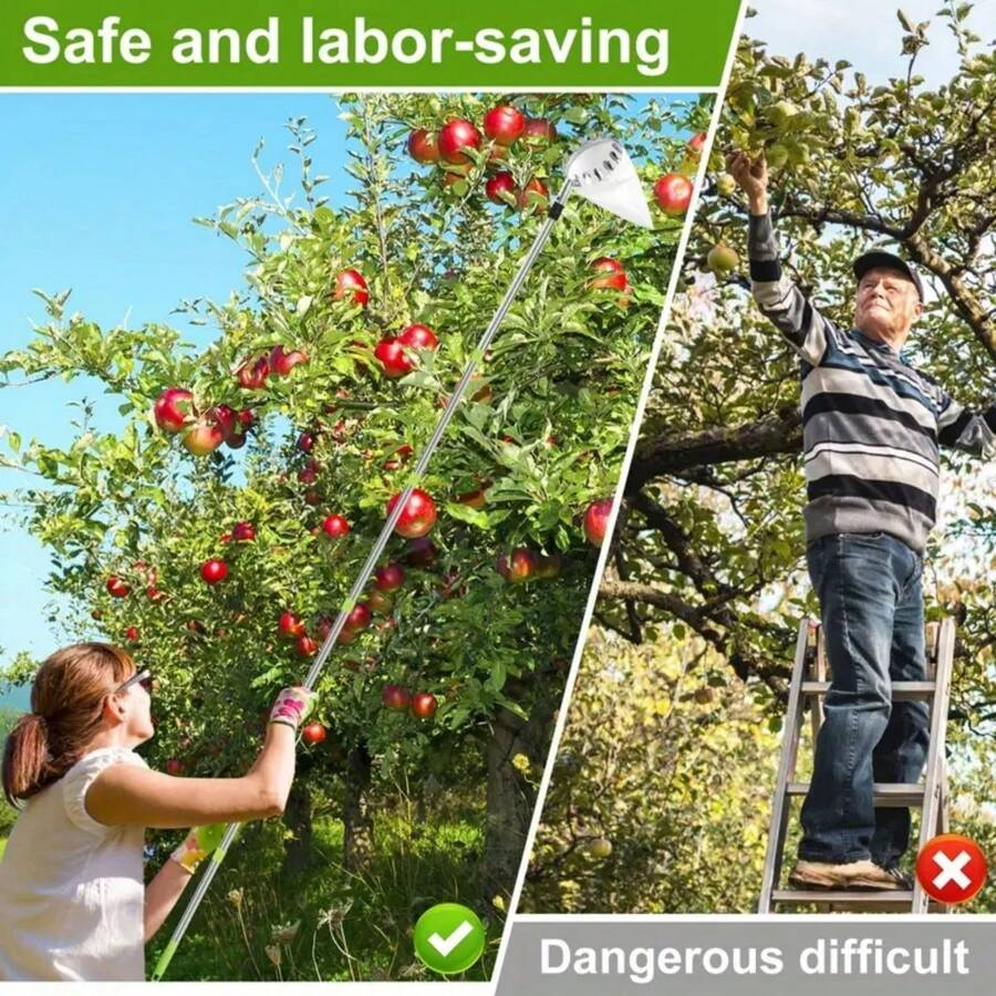1pc Stainless Steel Fruit Picker, Portable Fruit Picking Tool, Garden ...