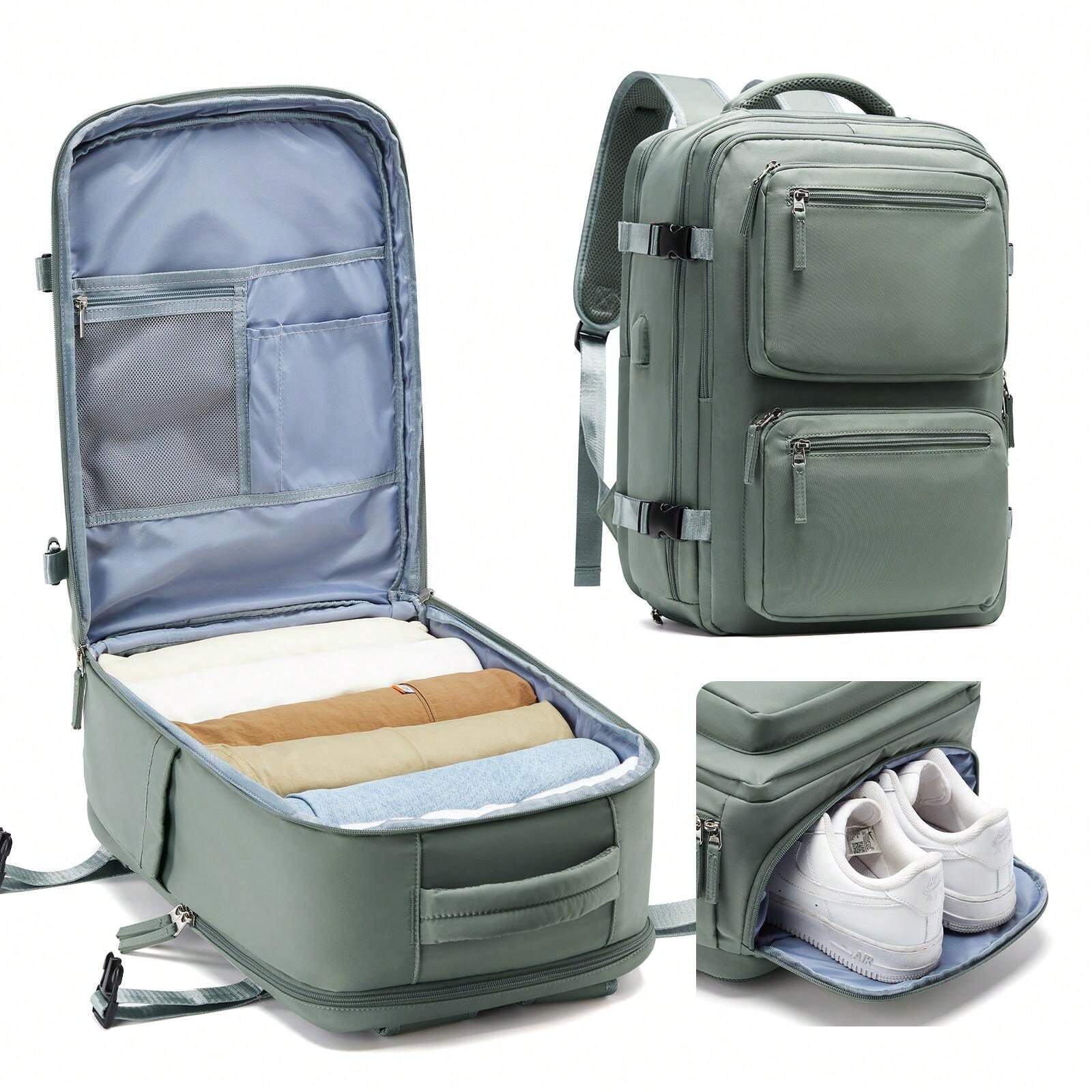 Flight Approved Carry On Backpack With USB Port For Traveling On ...