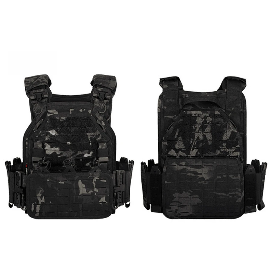 Outdoor MOLLE Tactical Laser Cut Vest Adjustable Quick Release Tactical ...