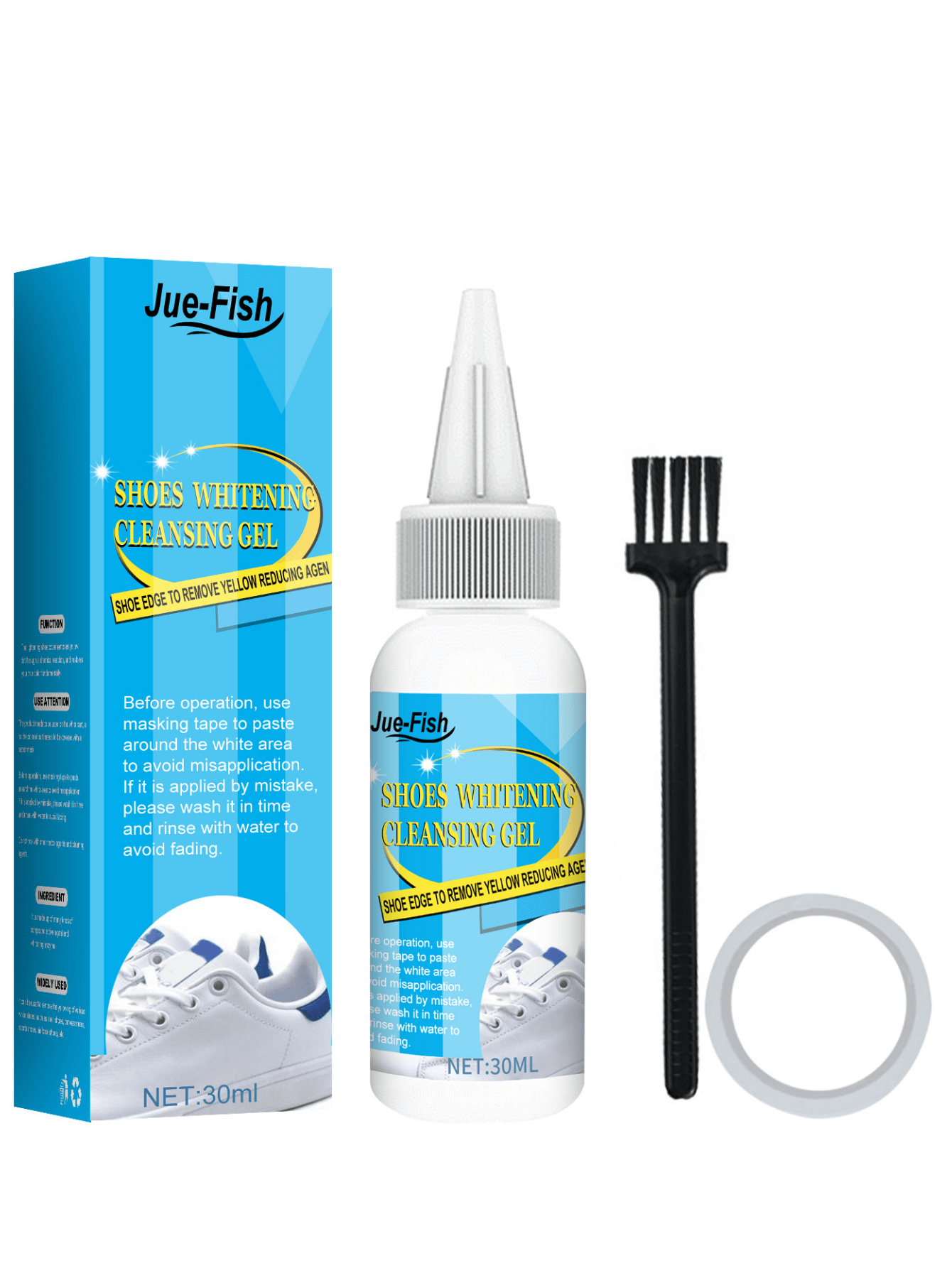 Jue-Fish Sneaker Cleaner Whitening Oxidation Gel For Cleaning And ...