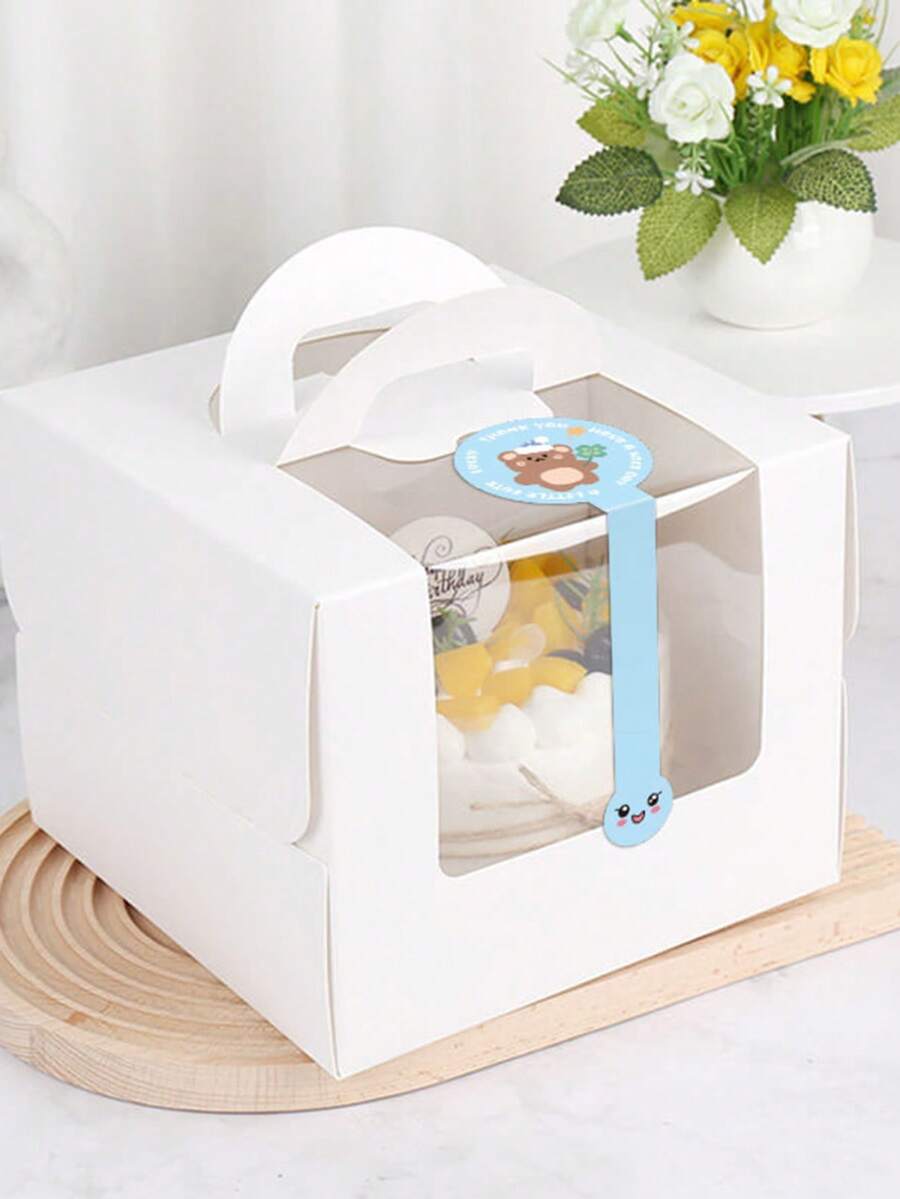 100 Pcs Green And Blue Cute Thank You Stickers 100 PCS/Packet Handmade ...