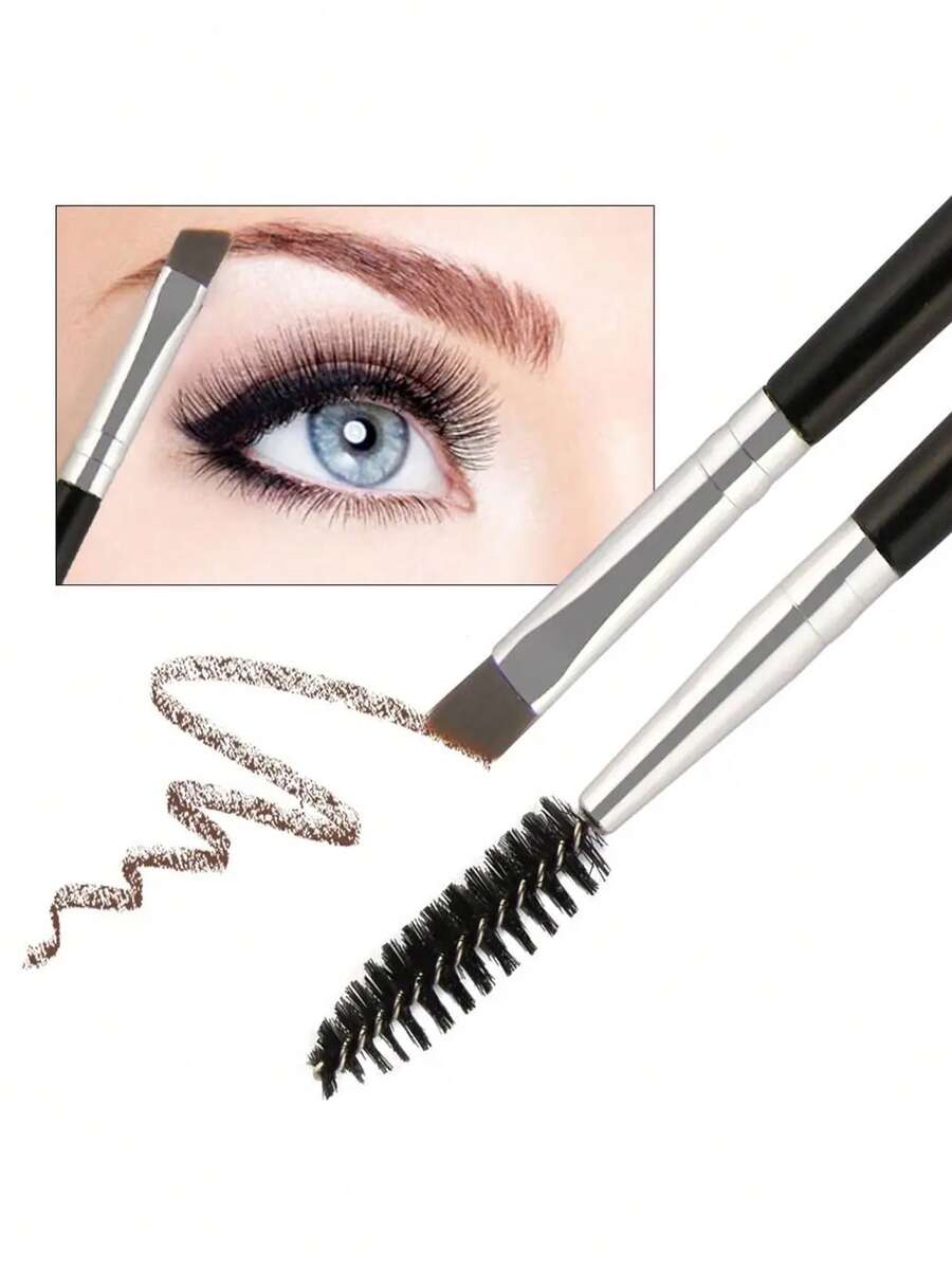 Eyebrow Brush, 1pc Professional Double-Ended Eyebrow Brush, Liner Brush ...