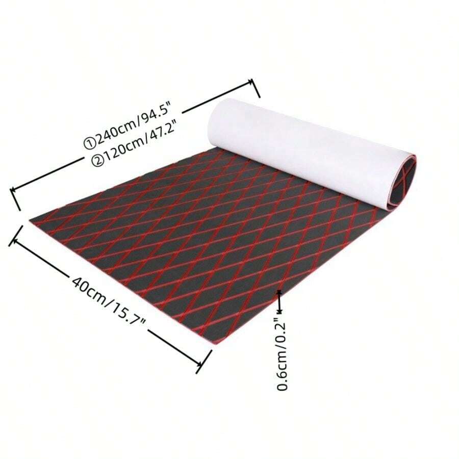 New Black + Red Diamond Pattern EVA Anti-Slip Mat, DIY Pattern And ...