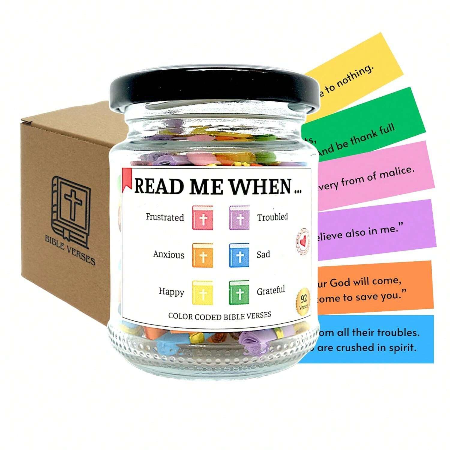Bible Verse Jar, Read Me When Bible Verses Jar, Prayer Jar, Bible Jar ...