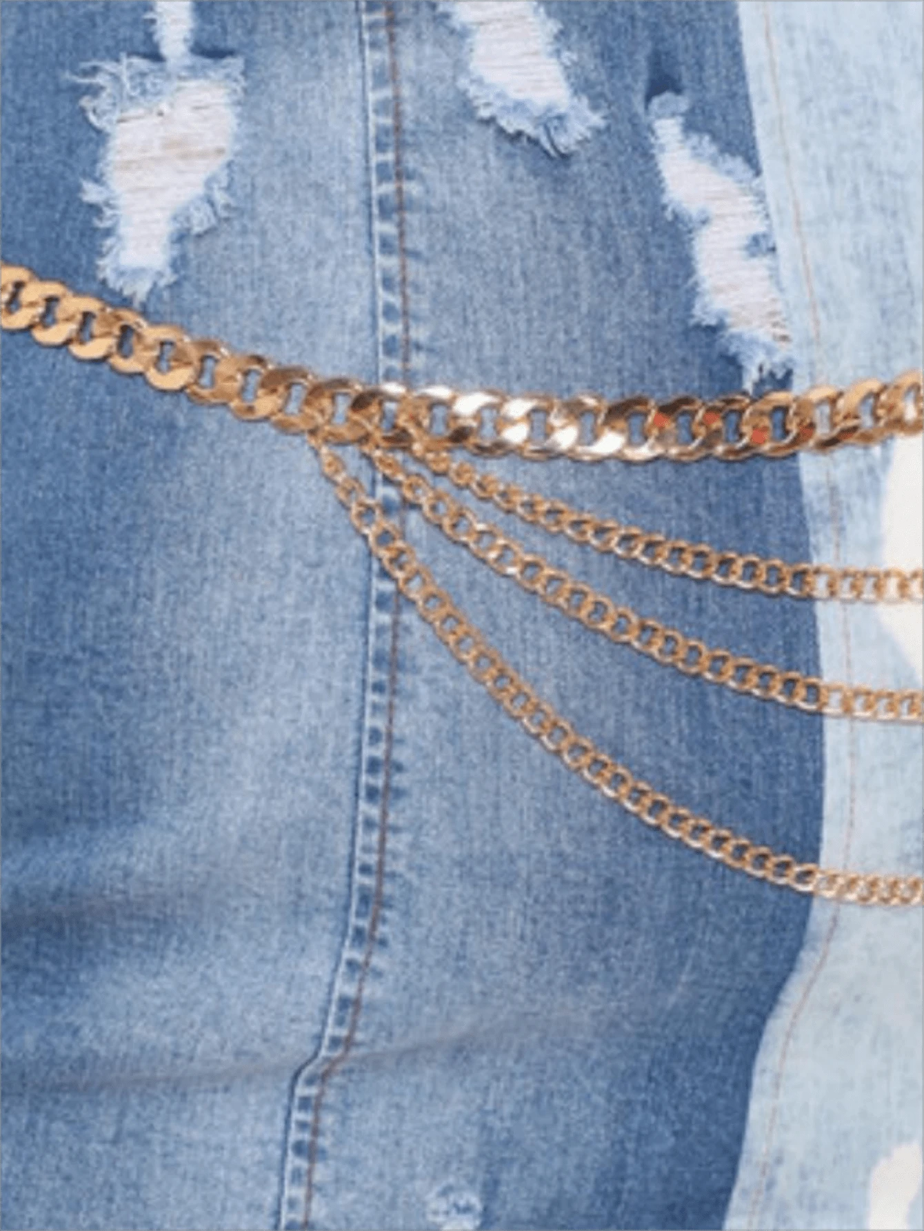 One Plus Size Women Cross-Border Metal Multilayer Body Chain Waist ...