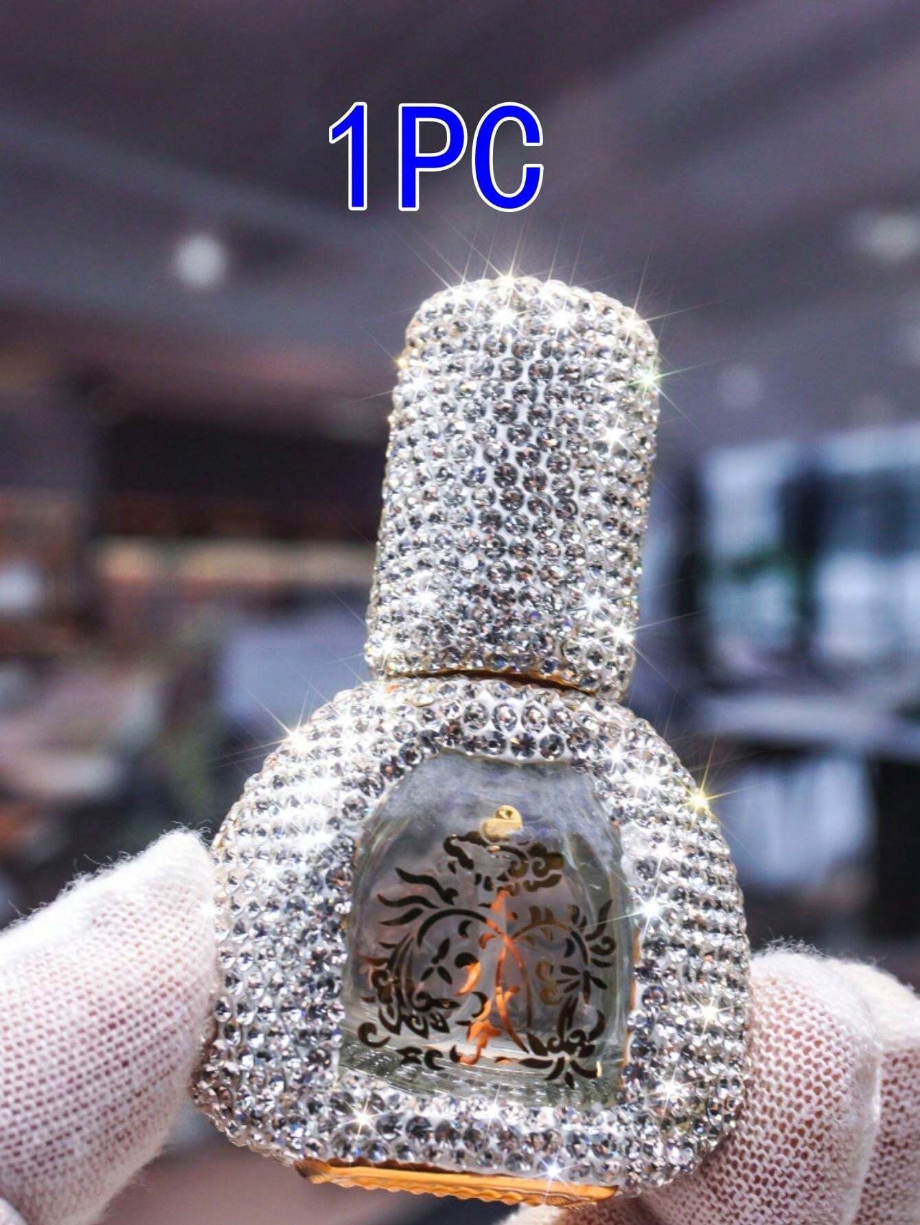 1pc 12ML Artificial Diamond Perfume Bottle, High Sparkle Multi-Faceted ...