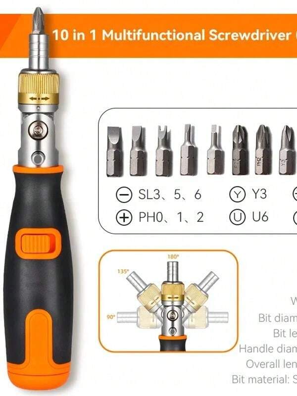 8 In 1 Mini Ratchet Screwdriver Precision Multi Tools Magnetic S2 Bits ...