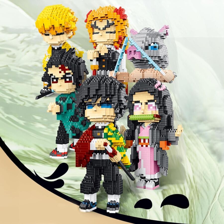 Kimetsi No Yaiba 3D Puzzle Blocks 19 CM Figure Anime Shuaiyin Kochou ...