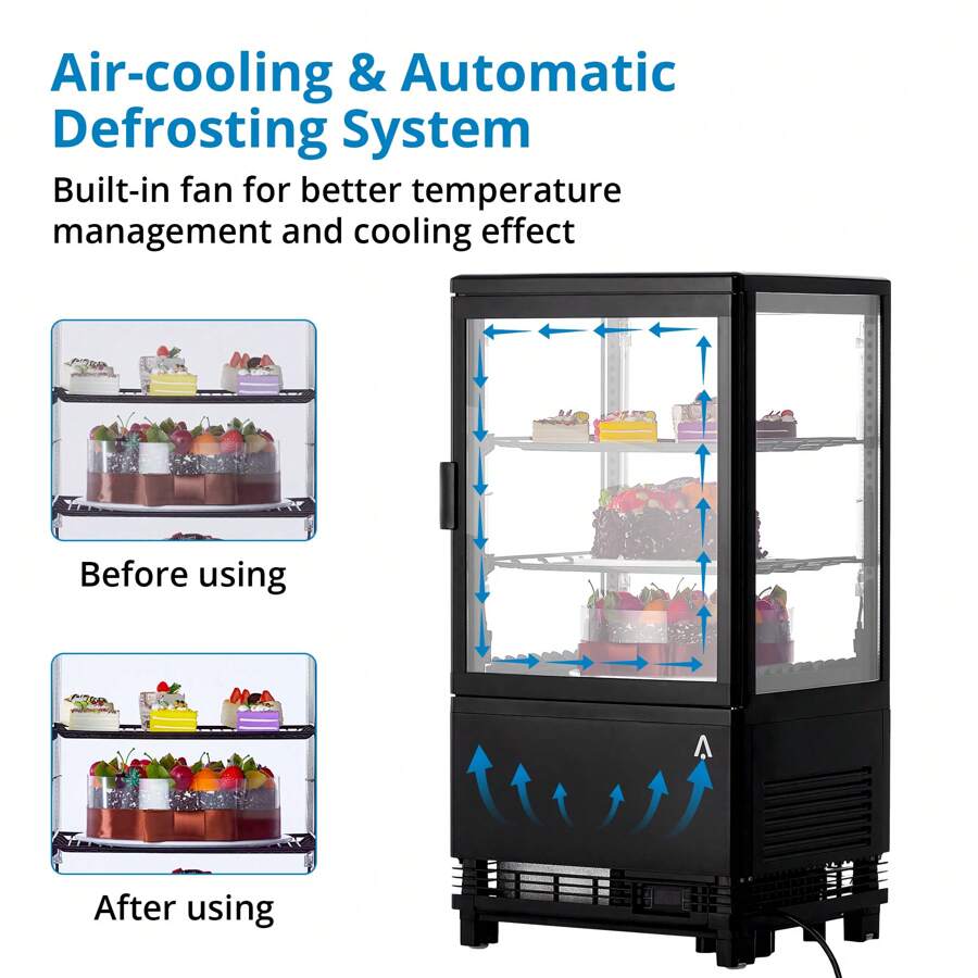 Commercial Refrigerator Display Case 2.1 Cu.FT, Commercial Single-Door ...