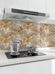 1pc New Brown Jasper Marble Pattern Kitchen Oil-Proof Sticker ...