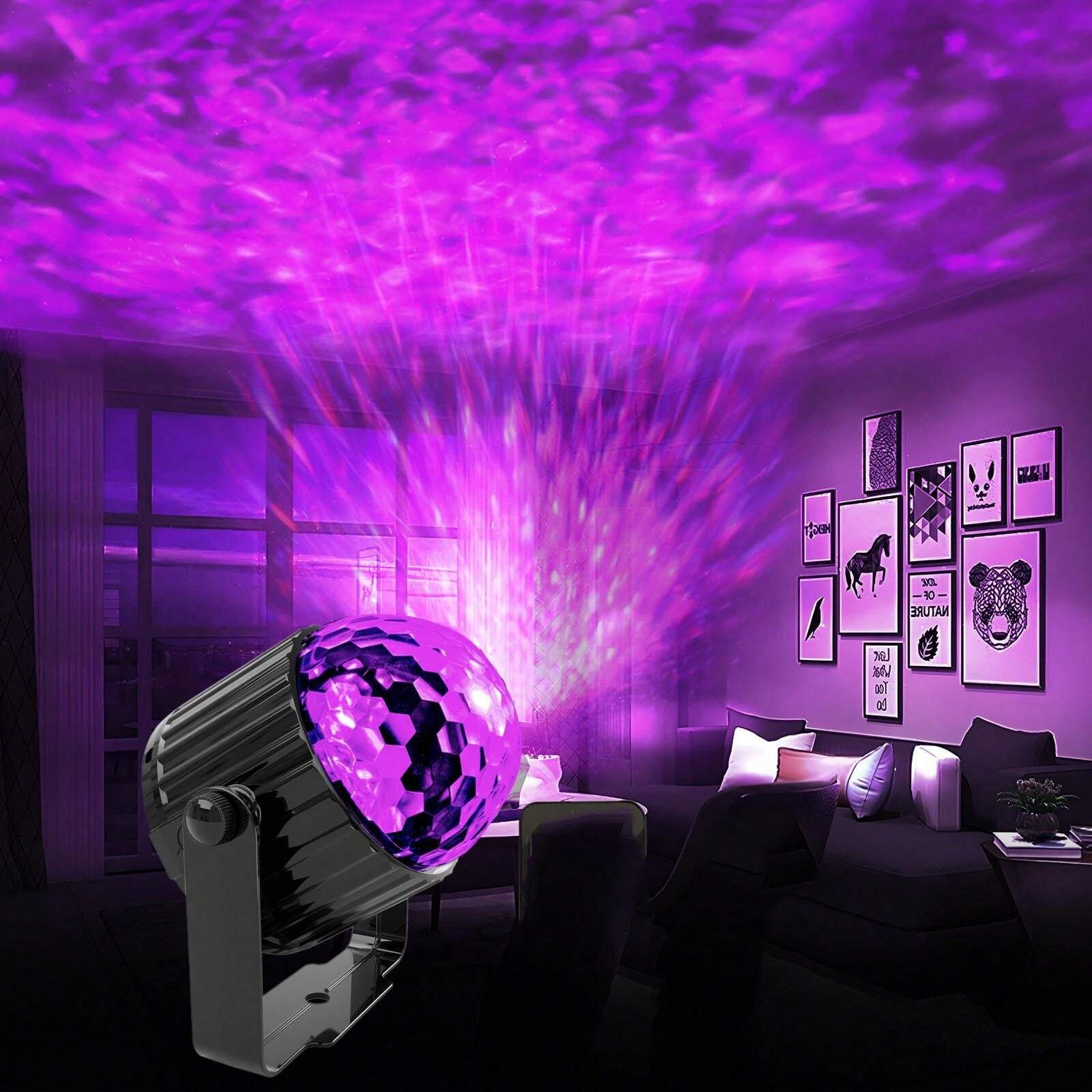 1pc Disco Light LED Disco Ball Lamp, Purple Light Effect, Home, Room ...