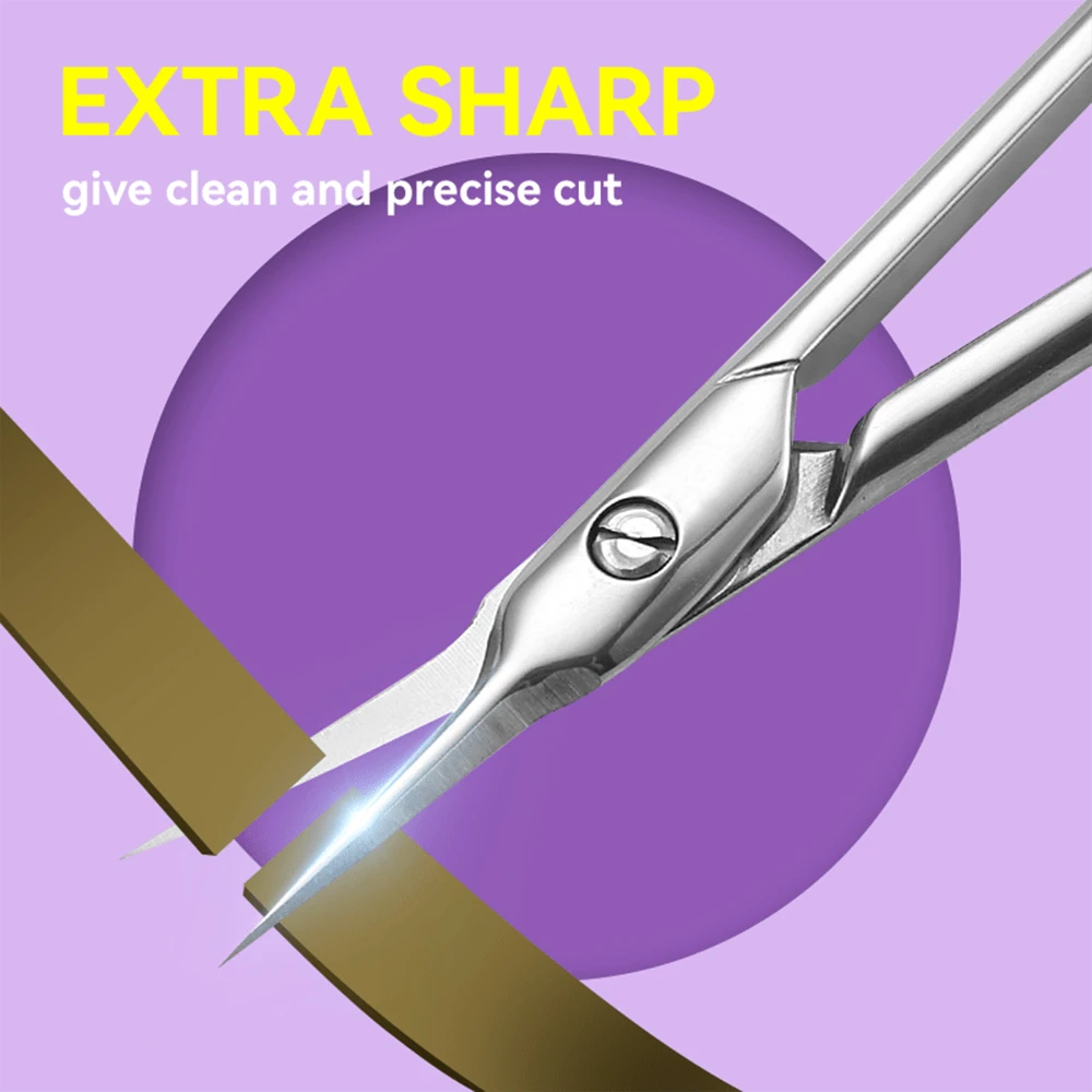 Stainless Steel Curved Tips Exfoliating Scissors And Nail Clippers For ...