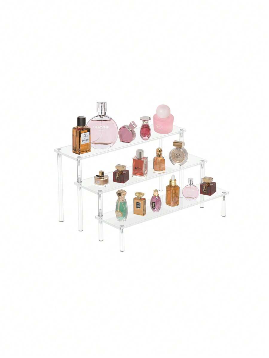 Qtuie Acrylic Display Risers 3 Tier Perfume Organizer Display Stand ...