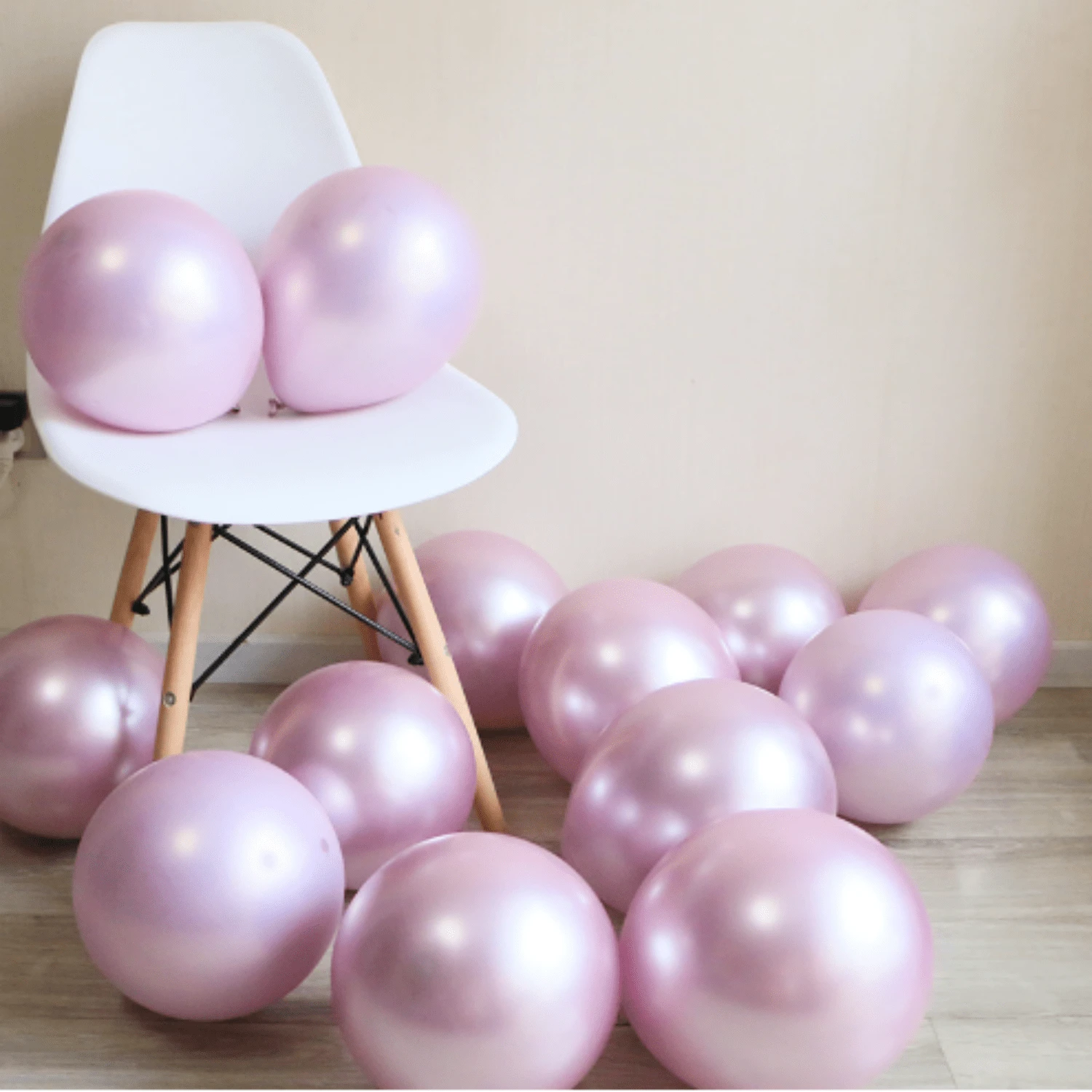 14pcs 12-Inch Light Purple Metallic Latex Balloons Set, Party ...