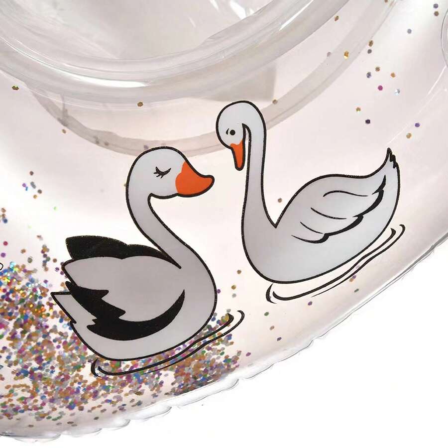 1pc, PVC Inflatable Crown Goose Swimming Circle Water Party Event ...