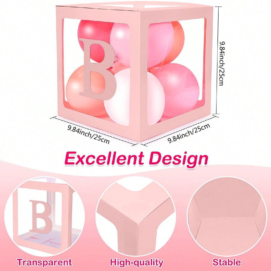 Baby Boxes With Letters For Baby Shower,Clear Baby Shower Decorations Block Boxes,Transparent ...