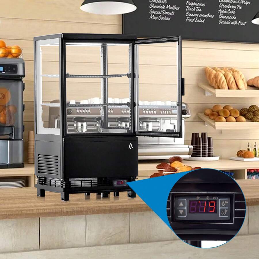 Commercial Refrigerator Display Case 2.1 Cu.FT, Commercial Single-Door ...