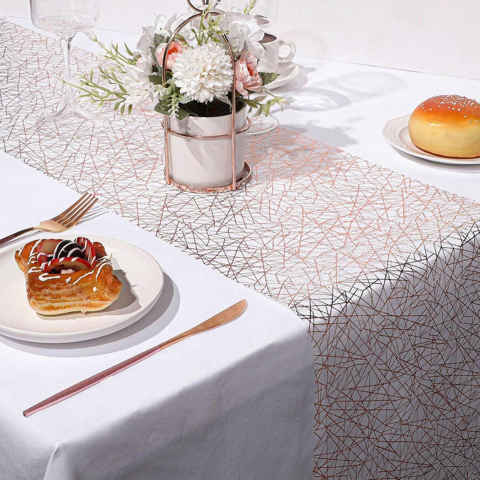 11 Inches X 33 Feet, Gold, Pink, 1pc, Glitter Metalic Gold Color Mesh ...